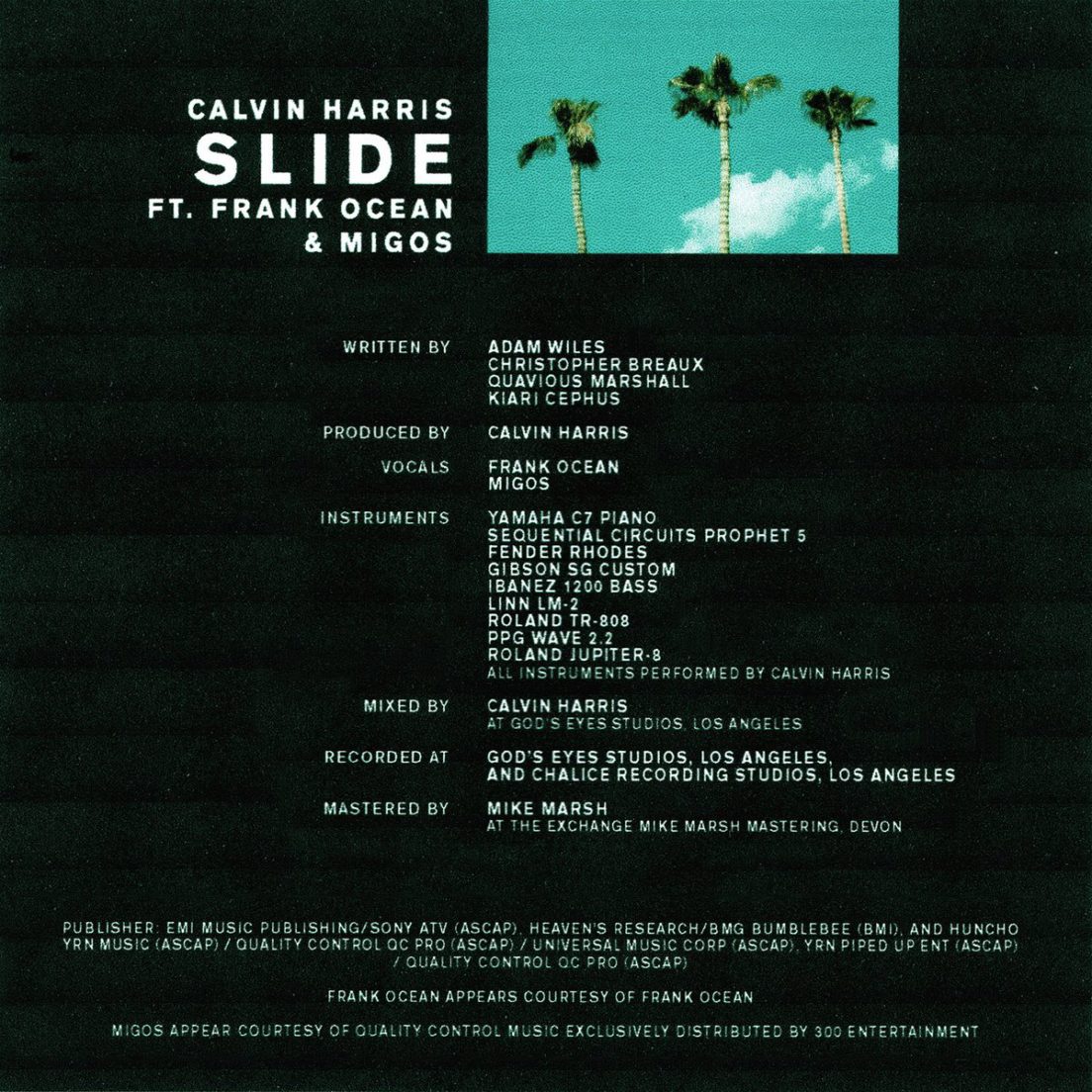 Calvin Harris - Slide f. Frank Ocean & Migos [New Song] | HWING